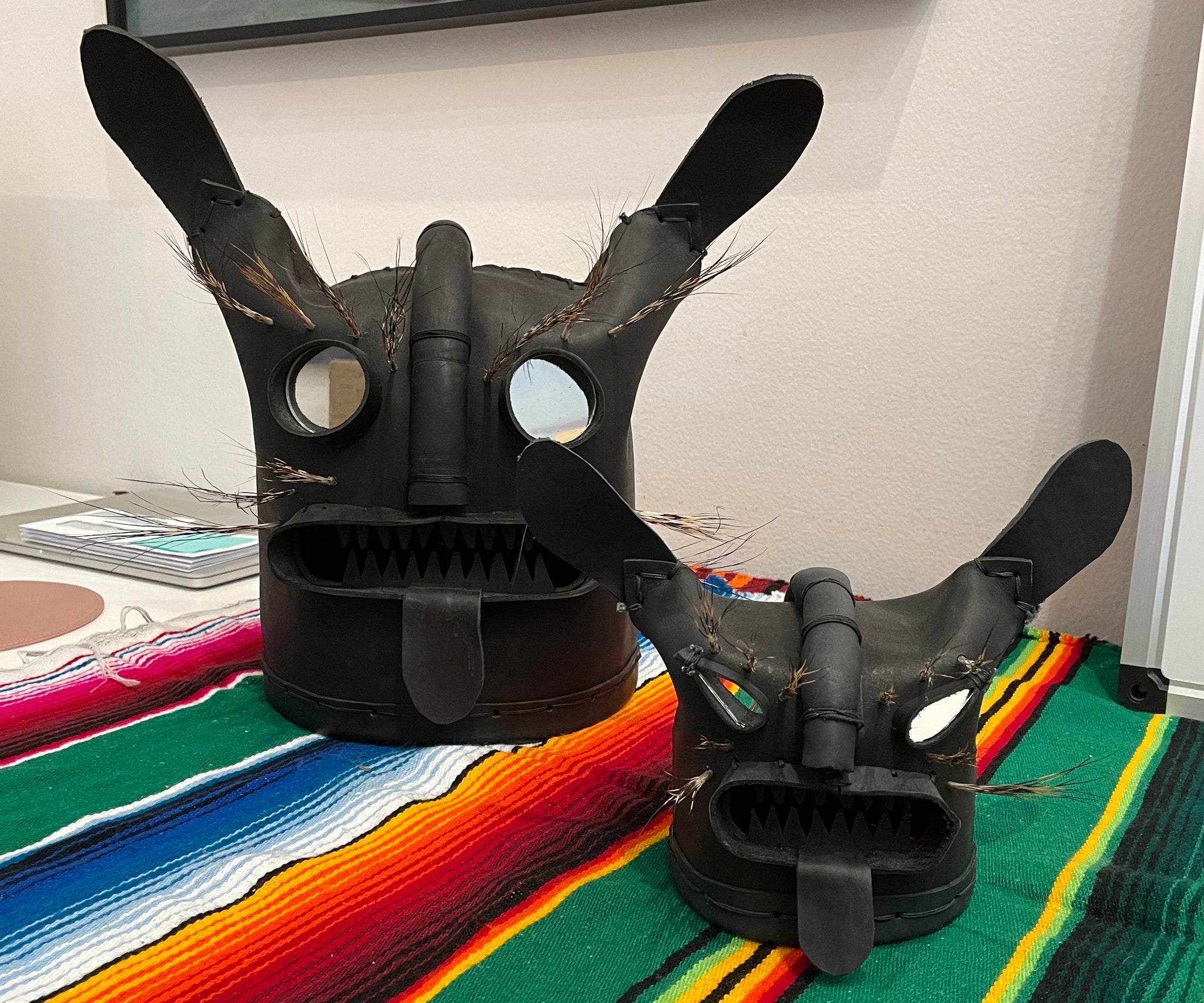Carla Fernandez and Don Tomas Nájera — Tecuán masks – Ballroom Marfa